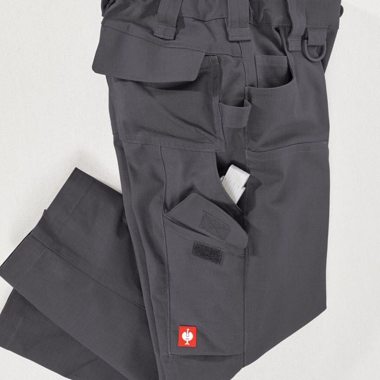 Double Front trousers e.s.e:pic ripstop,children's carbongrey | Strauss