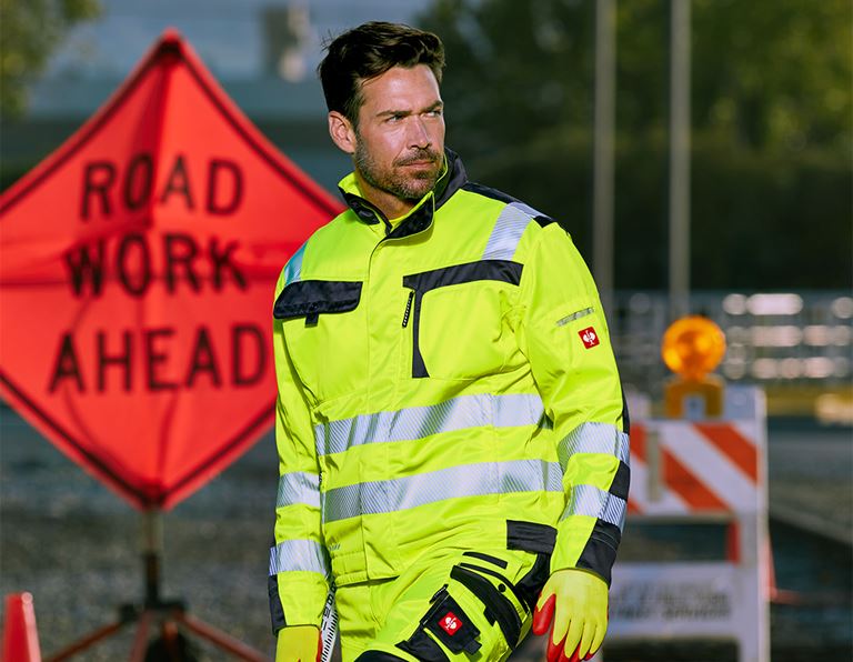 High-vis jacket e.s.motion high-vis yellow/anthracite | Strauss