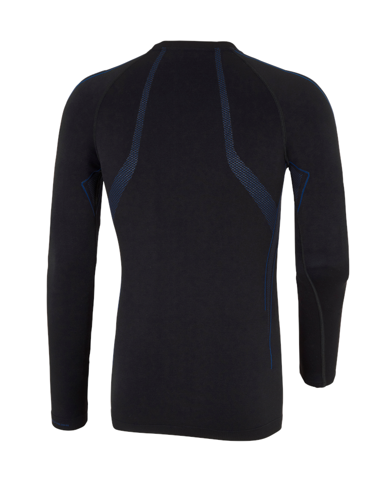 e.s. functional-longsleeve seamless - warm black/gentianblue | Strauss