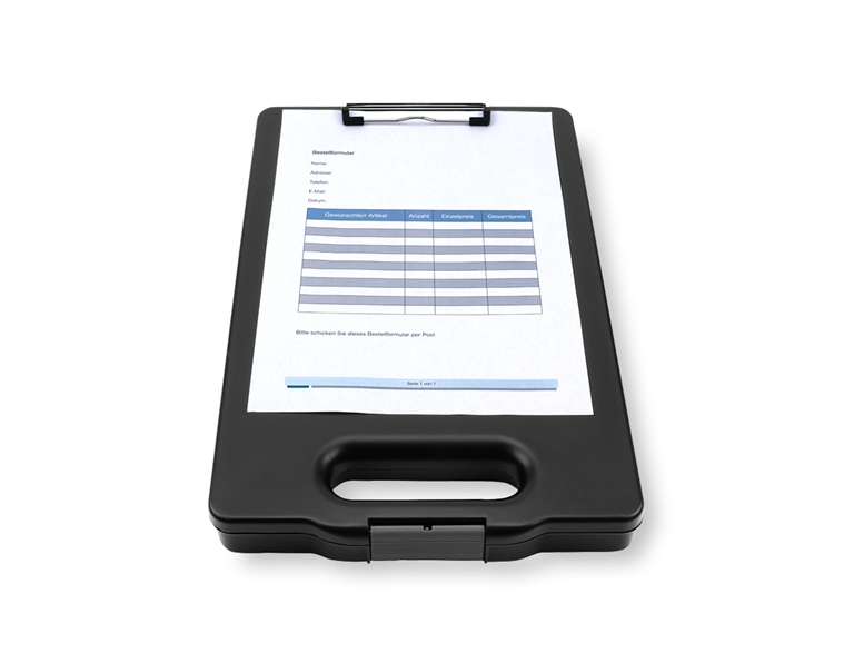 Clipboard with storage compartment | Strauss