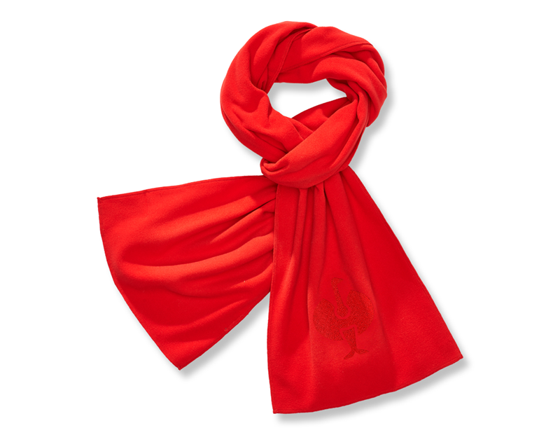 e.s. FIBERTWIN® microfleece scarf fiery red | Strauss