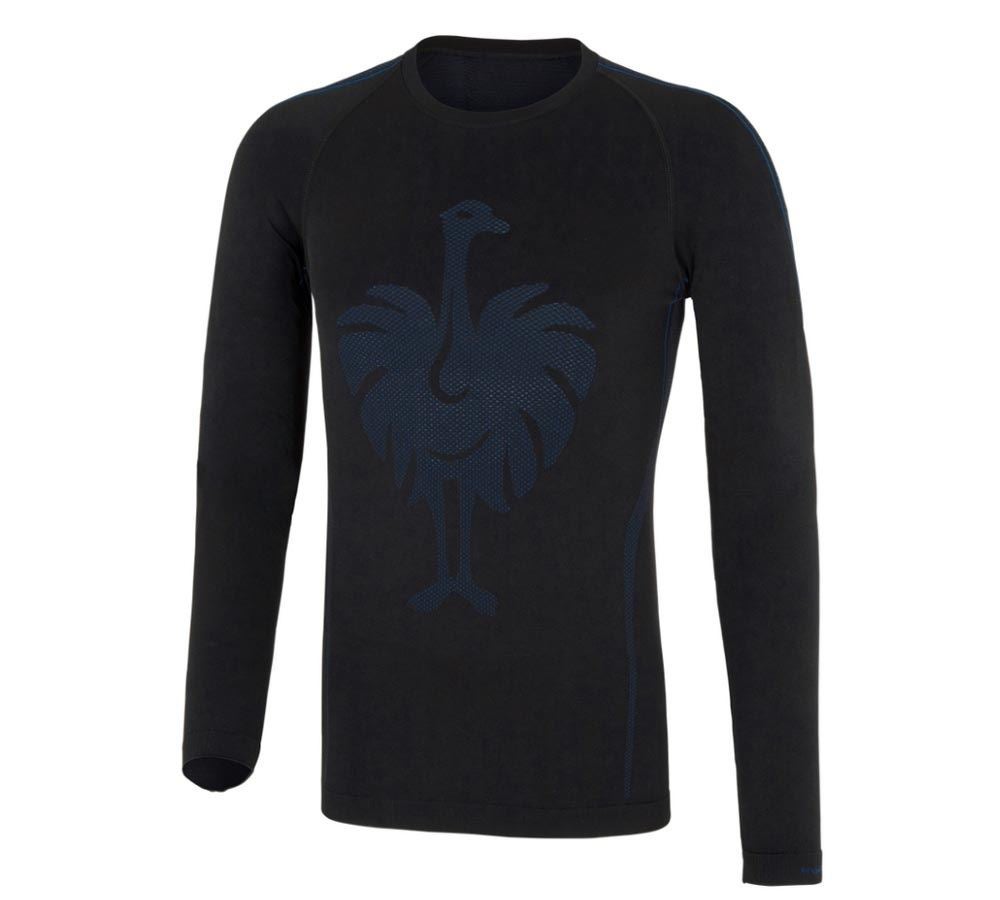 e.s. functional-longsleeve seamless - warm black/gentianblue | Strauss
