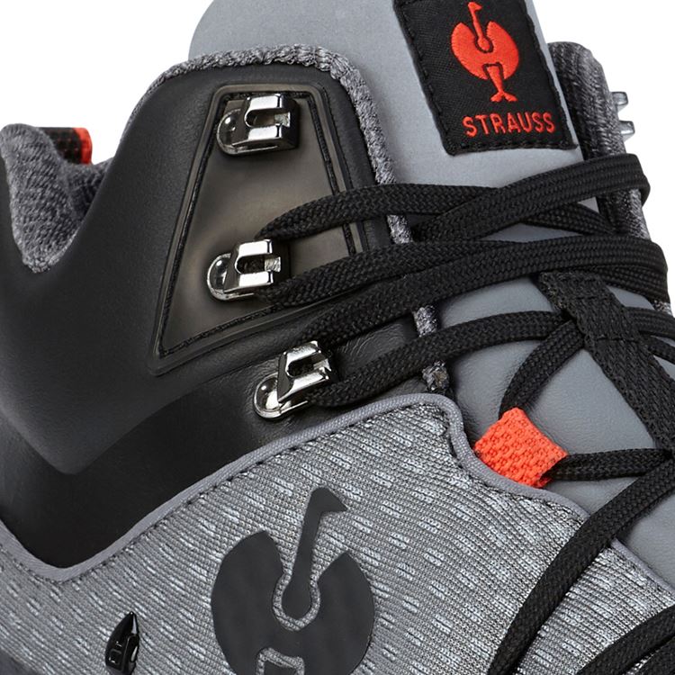 O2 Work shoes e.s. Kobuk mid anthracite/solarred | Strauss