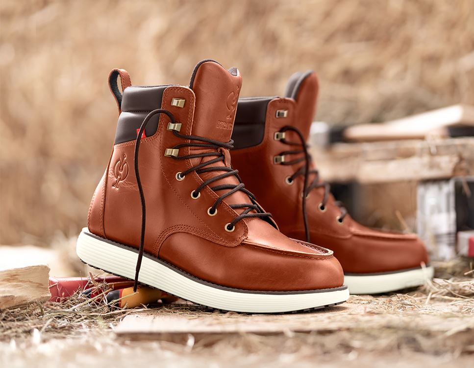 O2 Work boots e.s. Boulder mid redbrown | Strauss