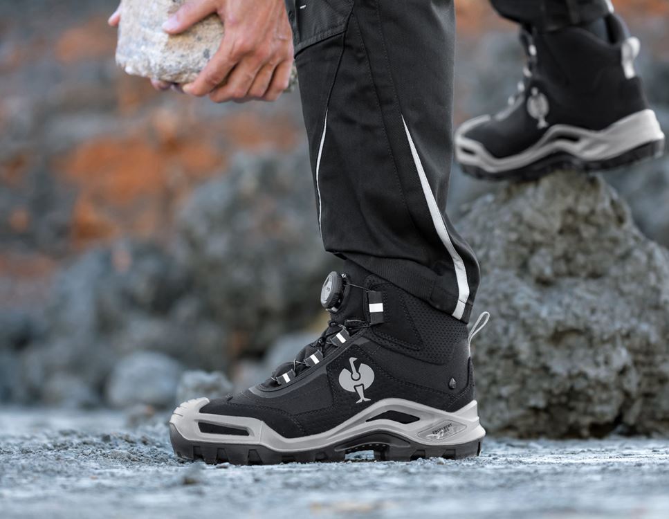 S3 Safety boots e.s. Kastra II mid black/platinum | Strauss