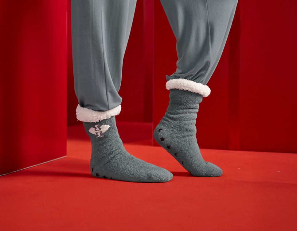 e.s. Faux fur socks nordicgrey | Strauss