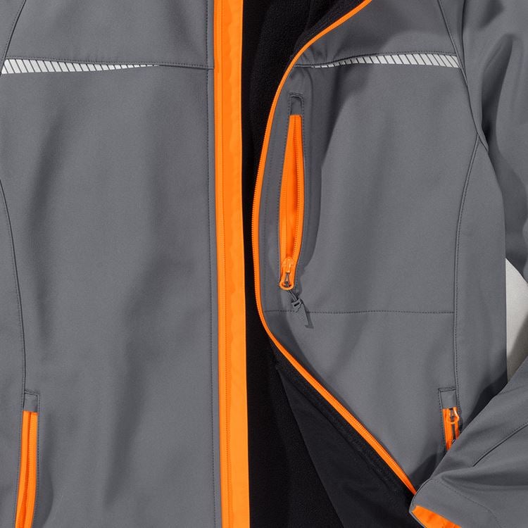Softshell jacket e.s.motion 2020 anthracite/high-vis orange | Strauss