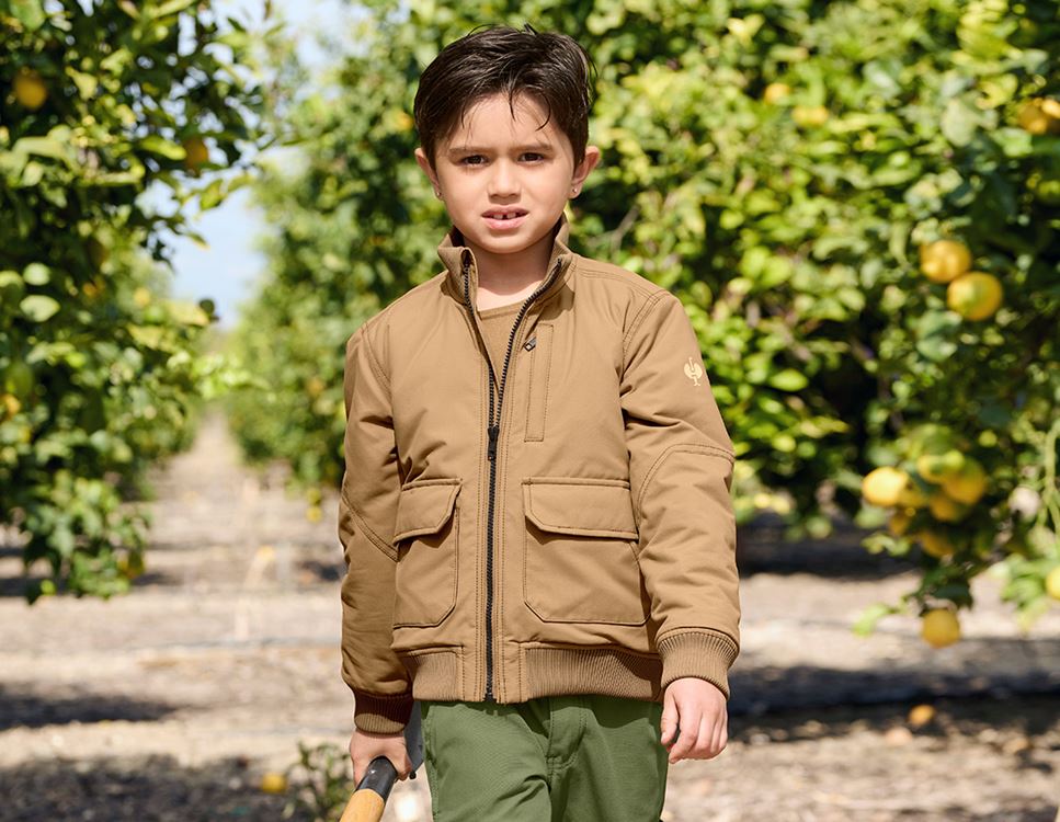 Pilot jacket e.s.iconic, children's almondbrown | Strauss