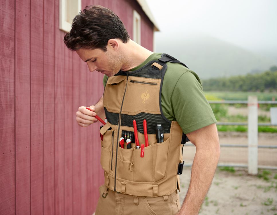 Tool vest e.s.iconic almondbrown/black | Strauss