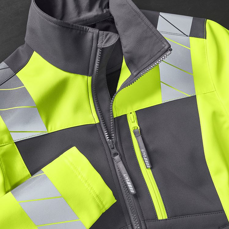 High-vis softshell jacket e.s.motion 24/7, ladies' anthracite/high-vis ...