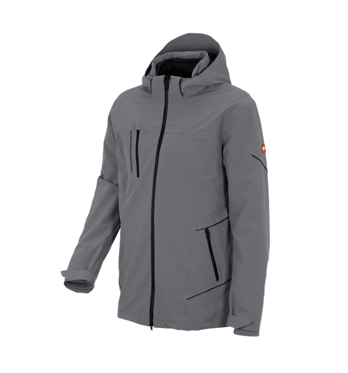 3 in 1 functional jacket e.s.vision, men's cement | Strauss