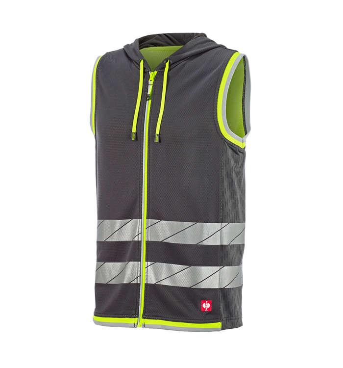 Reflex functional bodywarmer e.s.ambition anthracite/high-vis yellow ...