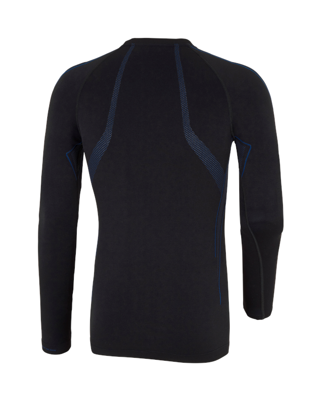 e.s. functional-longsleeve seamless - warm black/gentianblue | Strauss