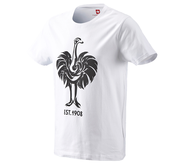 e.s. T-shirt 1908 white/black | Strauss