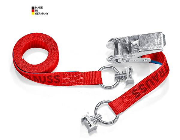 Lashing strap, 2-pc with ratchet + end fitting | Strauss