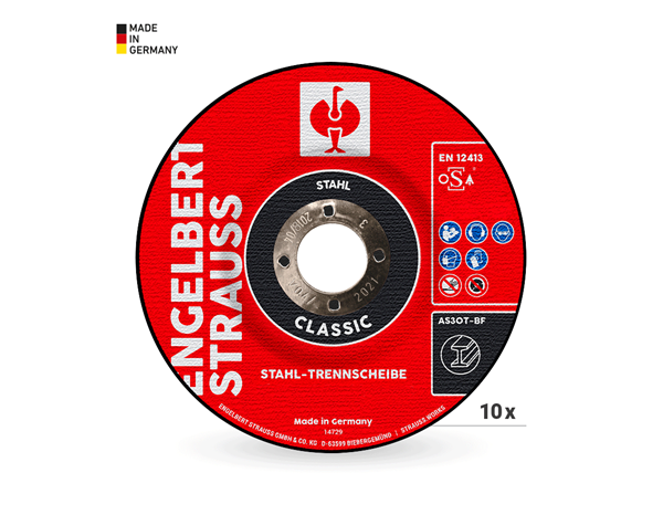e.s. Steel cutting disc classic, pack of 10 | Strauss
